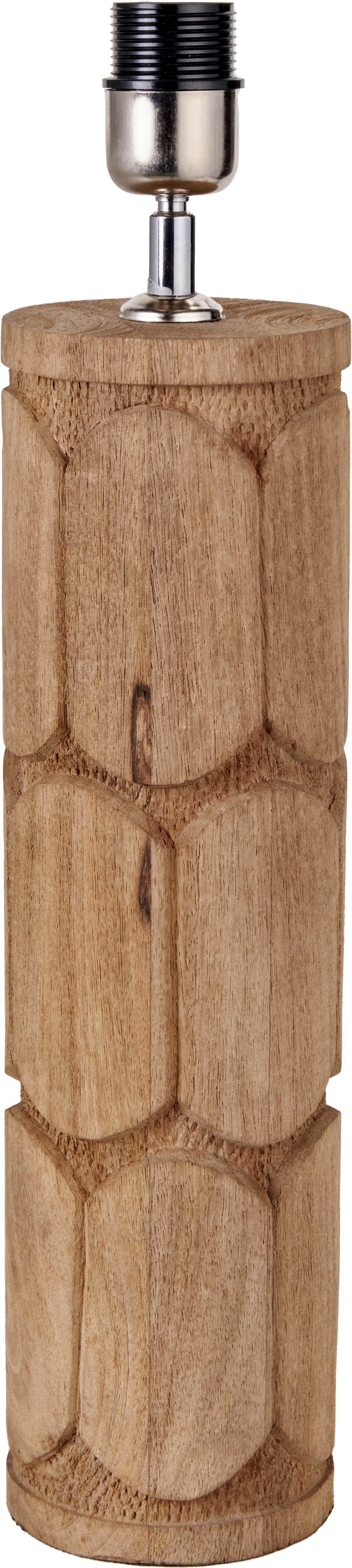 Aurelia Embossed Natural Wood Tall Table Lamp Base – Modern Rattan Ltd