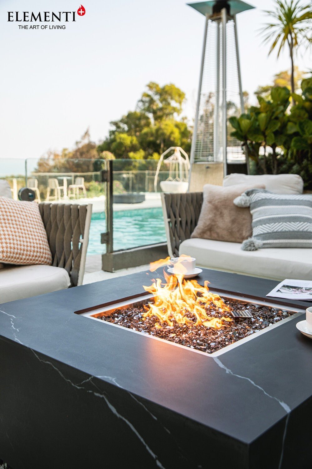 Elementi - Sofia Marble Porcelain Table LPG – Modern Rattan Ltd