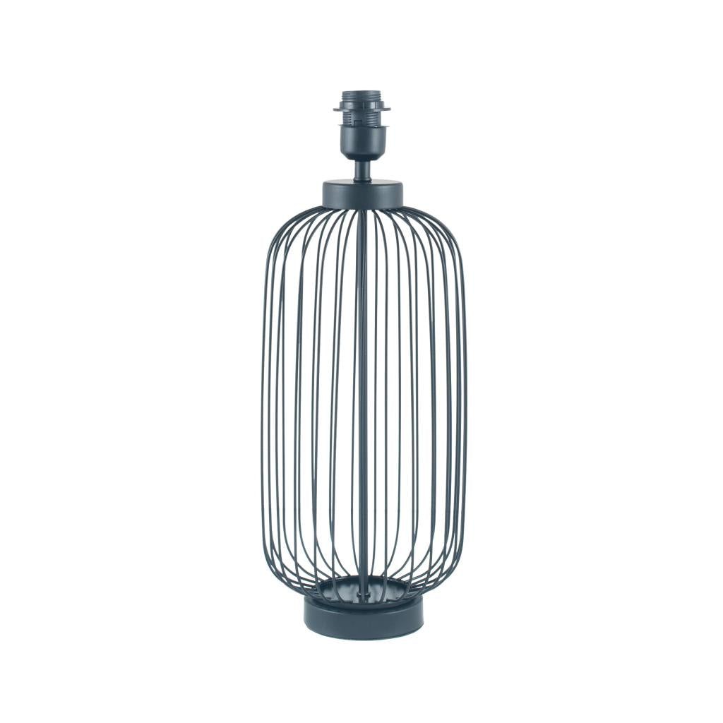 Dania Matt Black Metal Wire Tall Table Lamp Base – Modern Rattan Ltd
