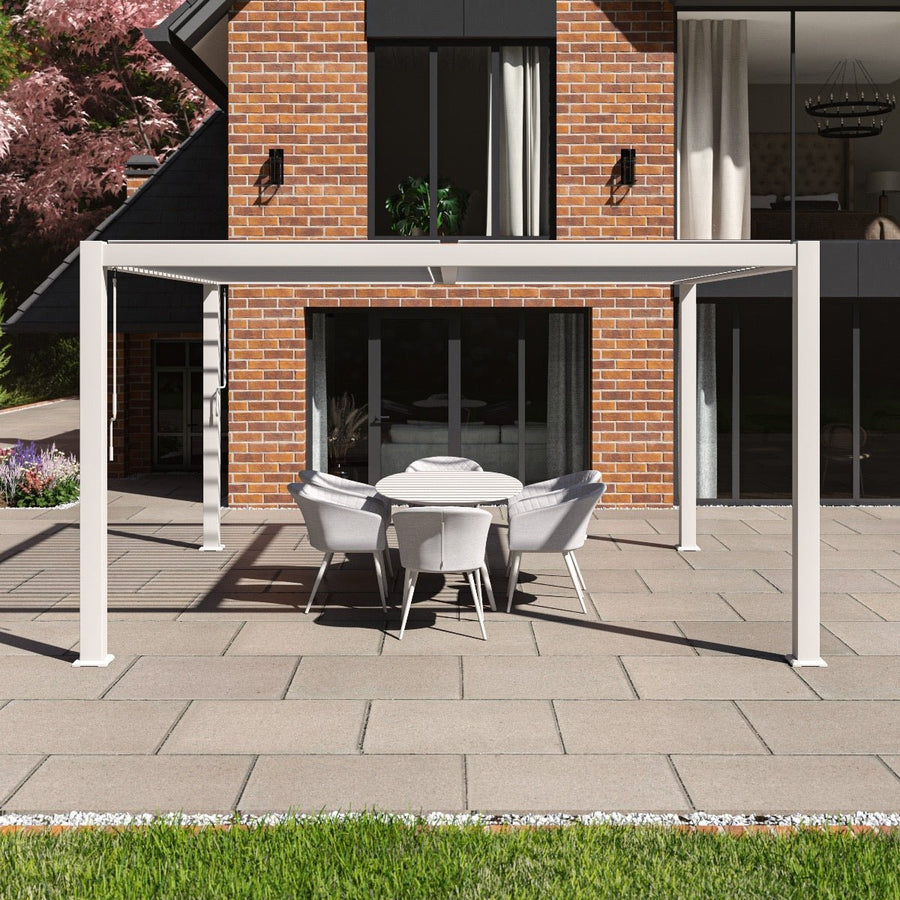 Como Pergola Aluminium Square 4m x4m Frame Only – Modern Rattan Ltd