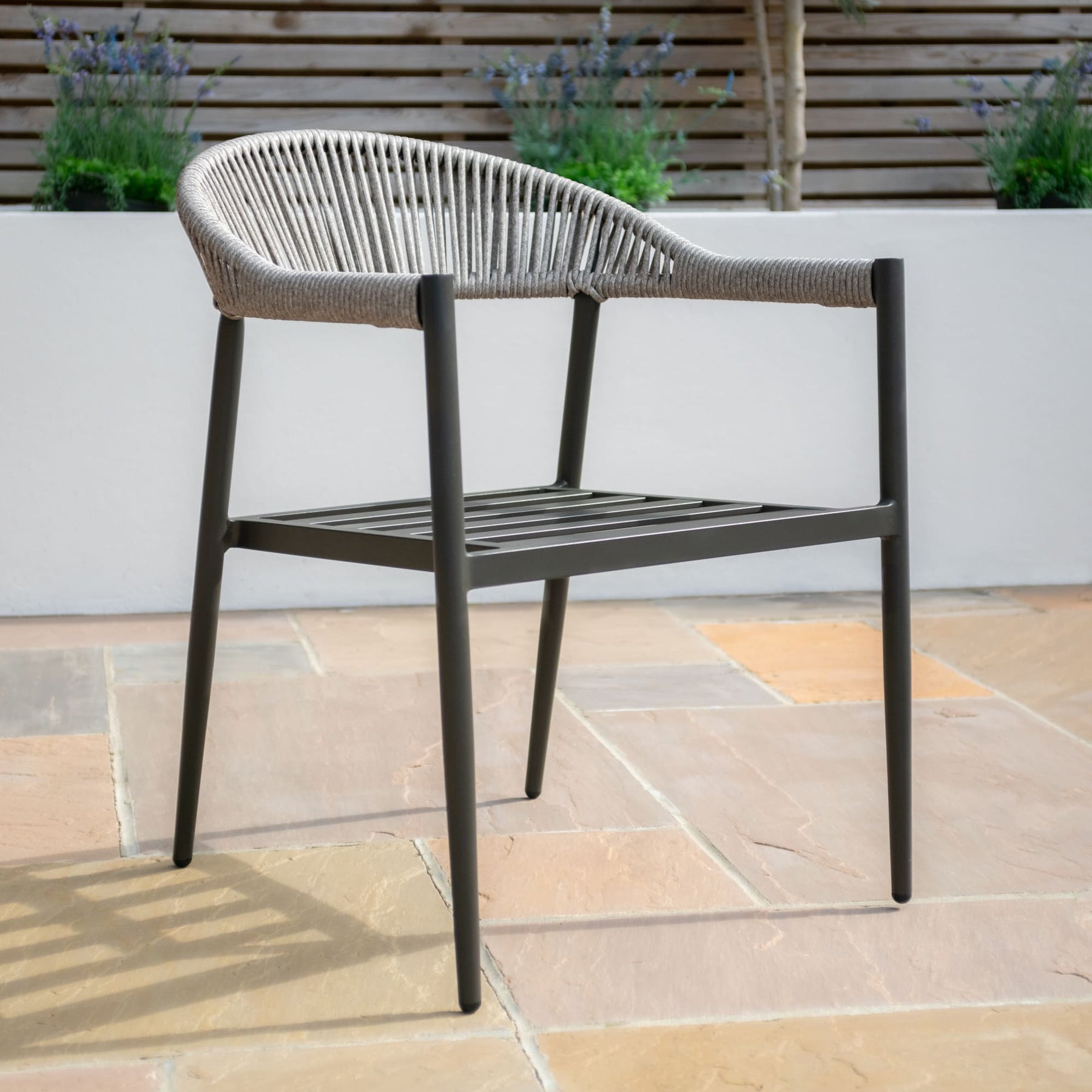 Roma 6 Seat Round Dining Set - Clay Stone Grey – Modern Rattan Ltd