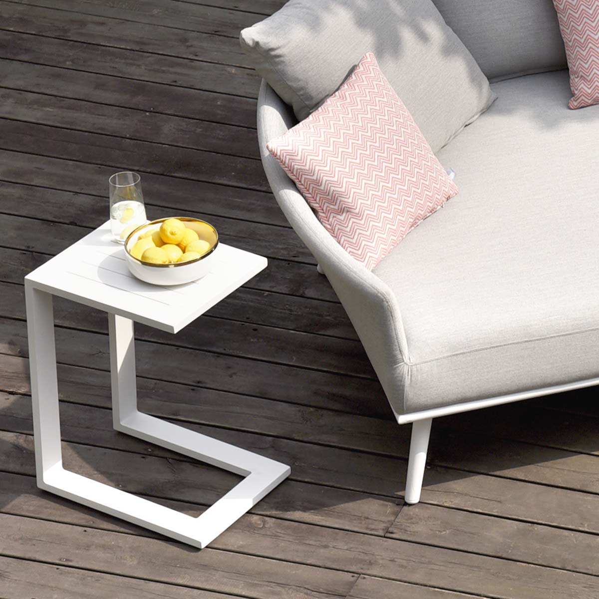Aluminum side table outdoor store