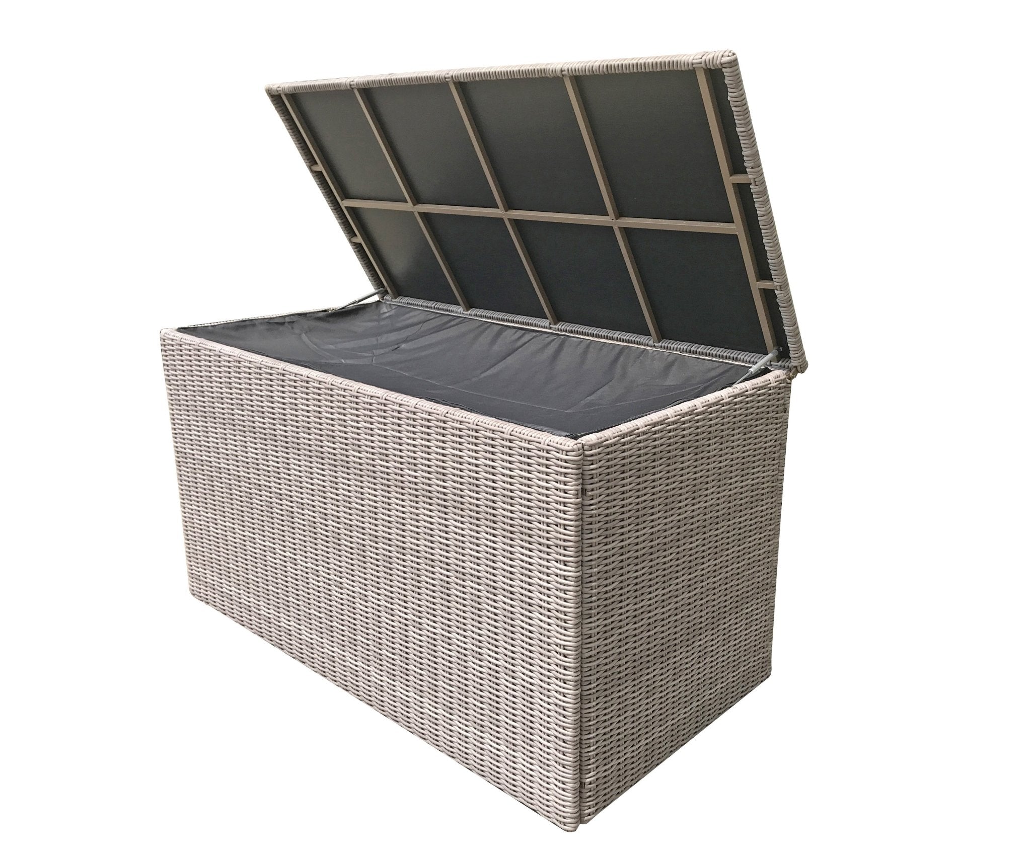 Large Rattan Cushion Box For Sara0260 In 8mm Half Round Grey Weave - C ...